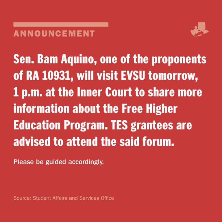 Sen. Bam Aquino, one of the proponents of RA 10931 | Eastern Visayas ...