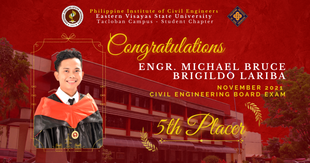 EVSU - COE Alumnus Tops Civil Engineering Exam | Eastern Visayas State ...