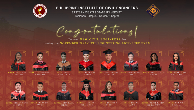Congratulations November 2022 Civil Engineering Exam Passers! | Eastern Visayas State University
