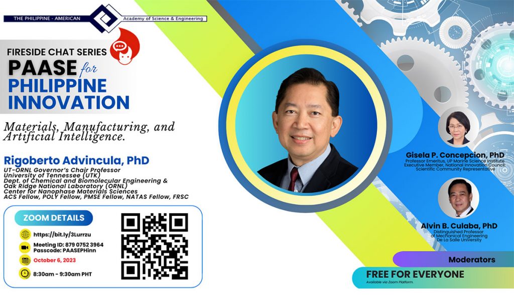 Fireside Chat on PAASE for PH Innovation, October 6, 2023, 8:30 AM PHT ...