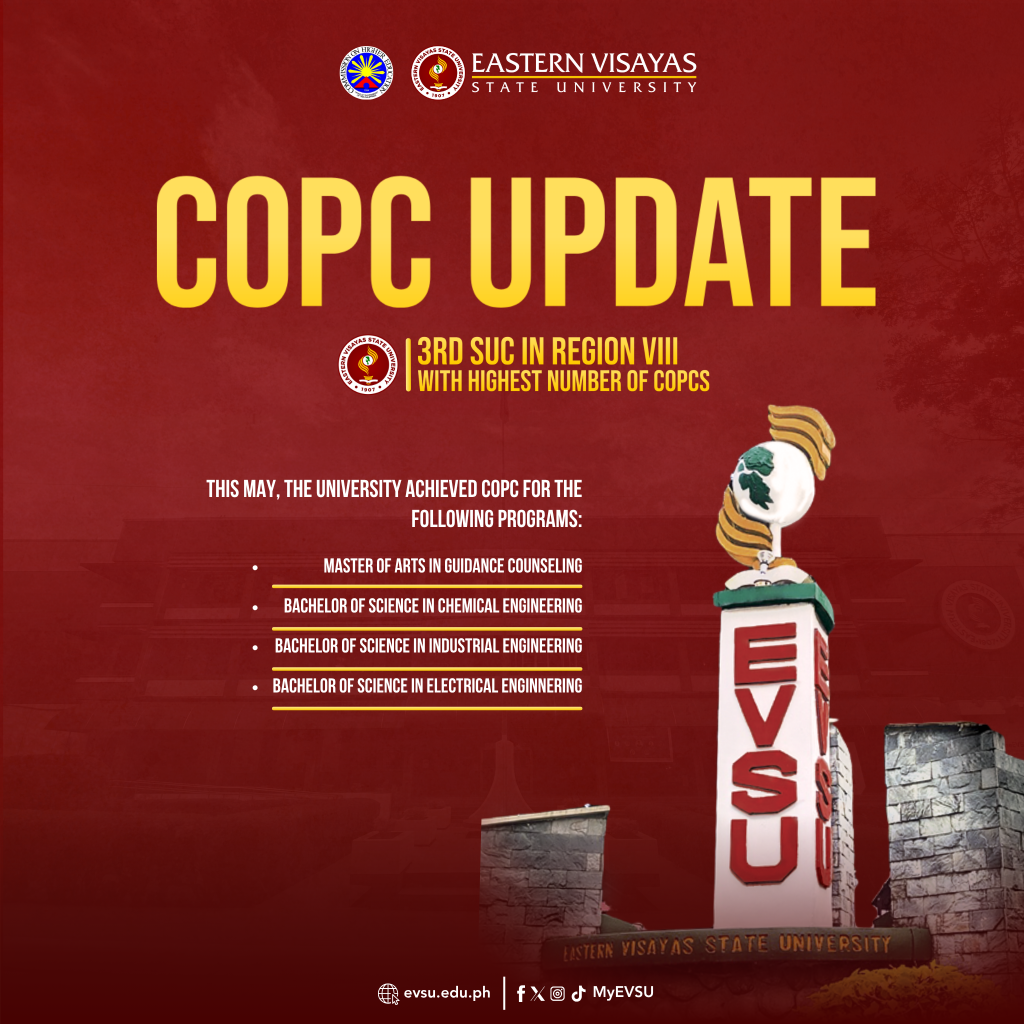 CHED names EVSU as 3rd top SUC in Region 8 with highest number of CHED ...